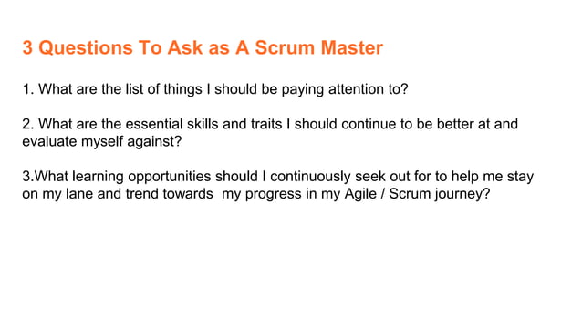 A Scrum Master's Survival Checklist | PPT