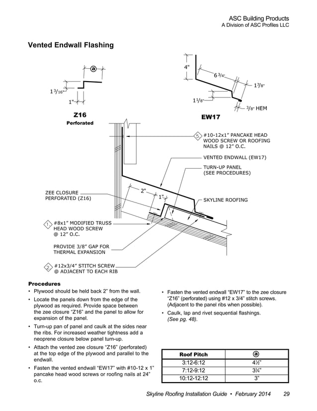 ASC Skyline Roofing Installation Manual | PDF | Manufacturing Industry ...