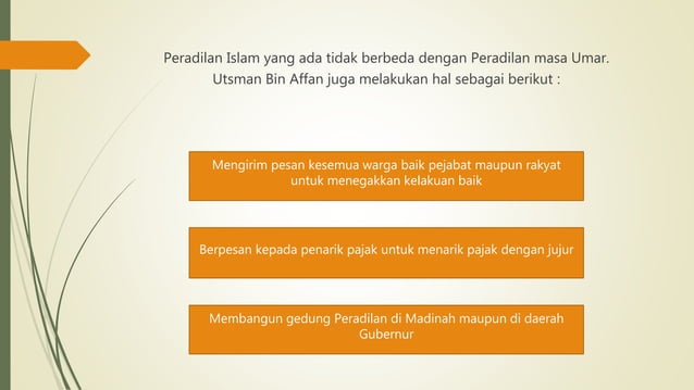 Sejarah Peradilan Islam : Masa Utsman Bin Affan | PPTX