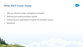 Managing Exceptions with Salesforce Reporting | PPTX