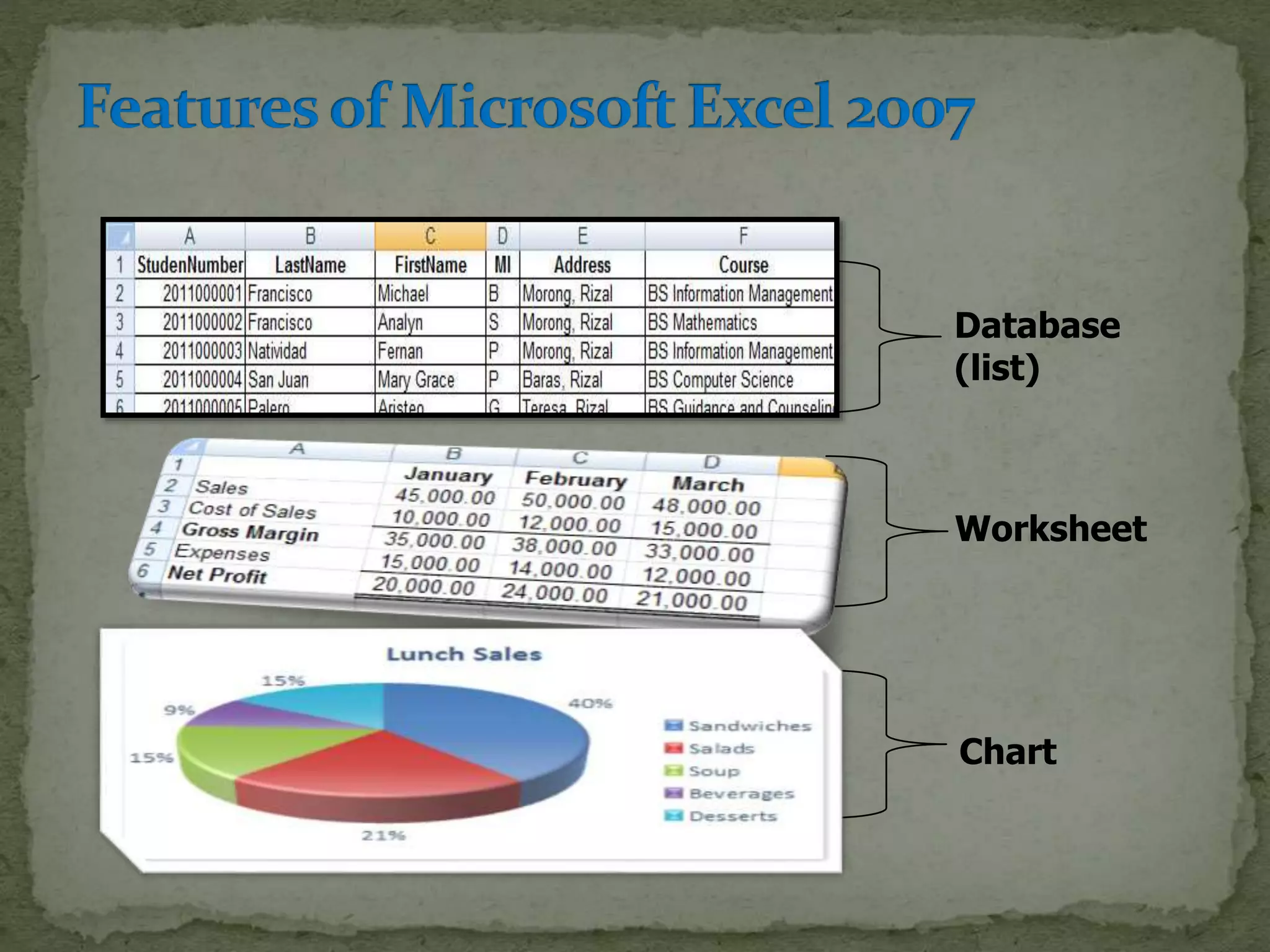 ms excel presentation... | PPTX