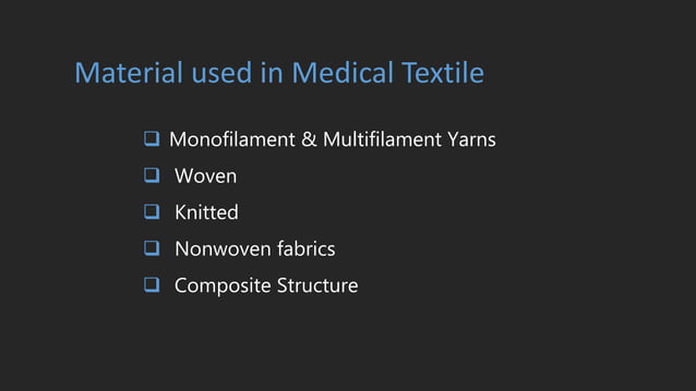 Medical textile | PPT