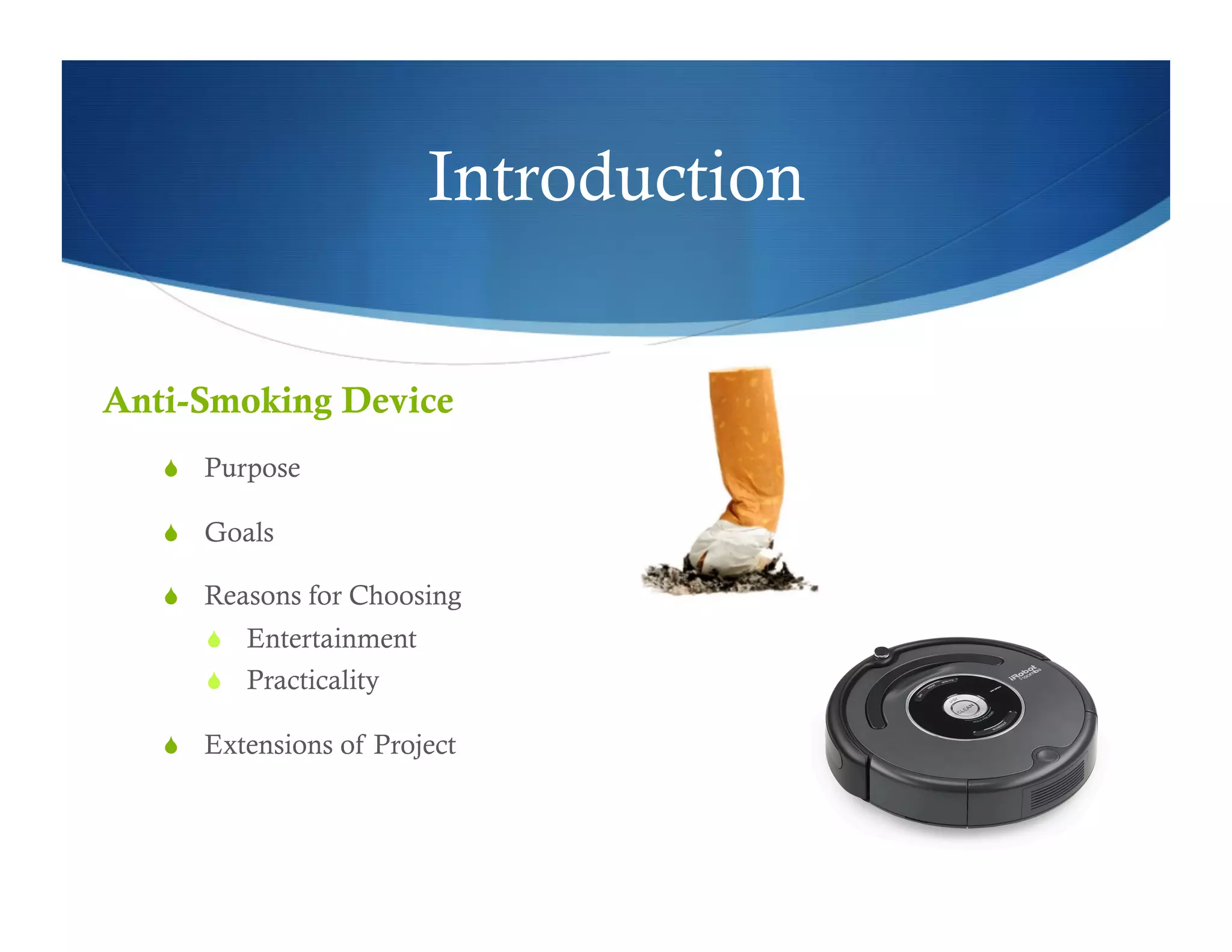 Anti-Smoking Device Presentation | PDF