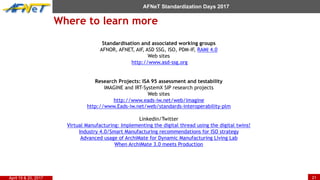 Standards for Virutal Manufacturing and Factory of the Future: position and status of ISA 95 | PPT