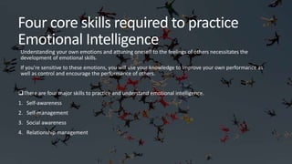 Learn the four core skills required to practice Emotional Intelligence ...