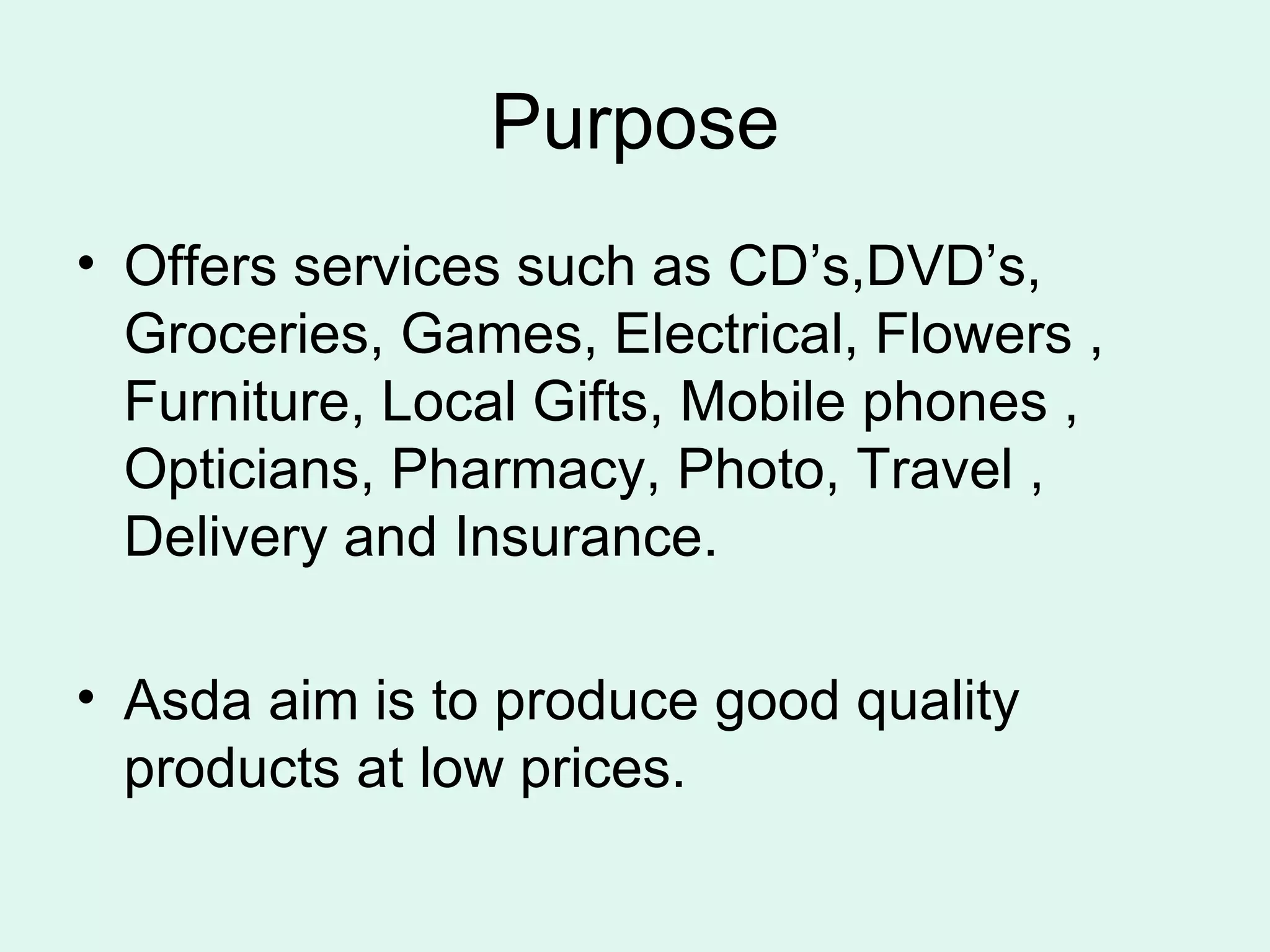 Asda Presentation | PPT