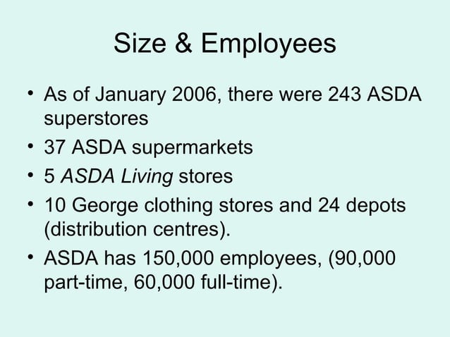 Asda Presentation | PPT | Retail Industry | Industries