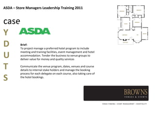 ASDA - Store Managers Leadership Training 2011 | PPT