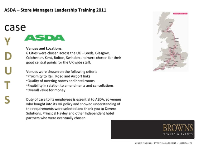ASDA - Store Managers Leadership Training 2011 | PPT