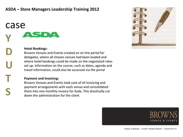 ASDA - Store Managers Leadership Training 2011 | PPT