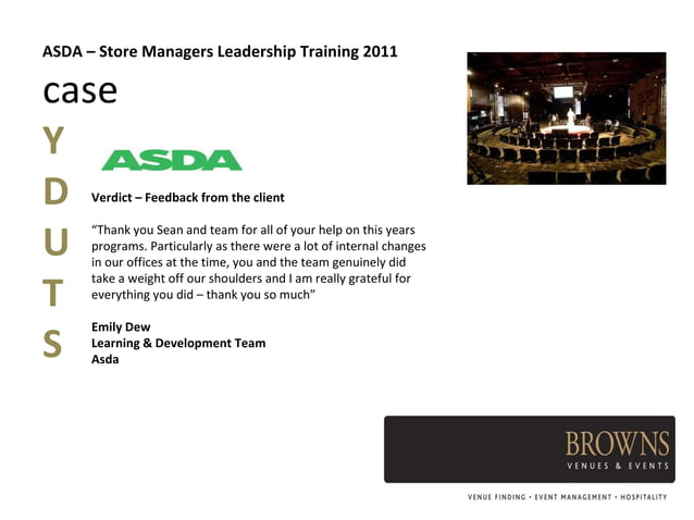 ASDA - Store Managers Leadership Training 2011 | PPT