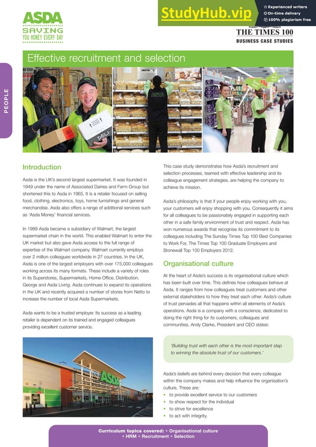 ASDA CASE STUDY | PDF