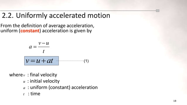 Kinematics of Linear Motion | PPTX | Physics | Science