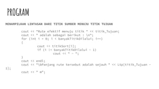 Implementasi Algoritma Djikstra | PPTX
