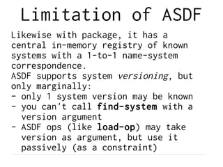 Loading Multiple Versions of an ASDF System in the Same Lisp Image | PDF