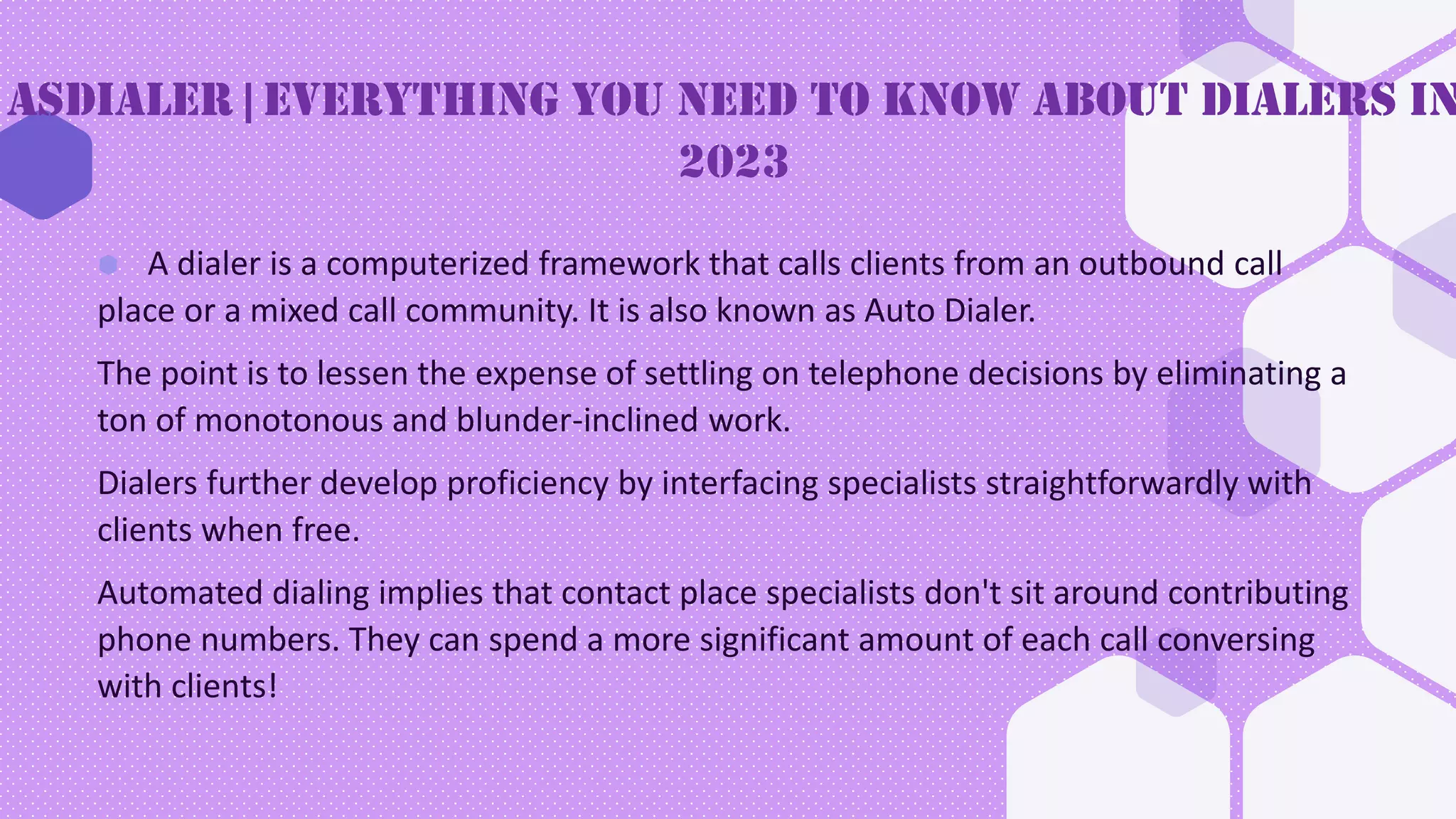 ASDialer | Everything You Need to Know About Dialers In 2023 | PPT