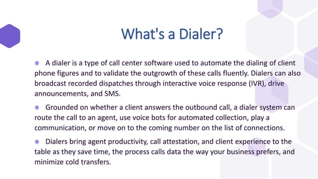 ASDialer | We offer cloud-based dialer services | PPTX | Technology & Computing