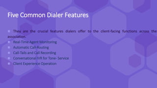 ASDialer | We offer cloud-based dialer services | PPTX | Technology & Computing