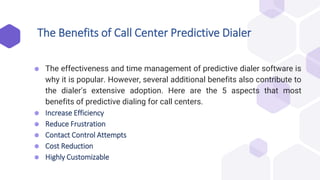 A Complete Guide on Call Center Predictive Dialer | PPT