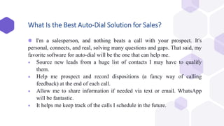 A Comprehensive Guide on Auto Dialer Software In 2023 | PPT