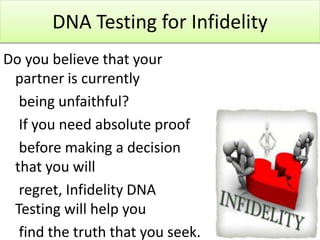 As disputes over paternity rise, dna testing | PPTX