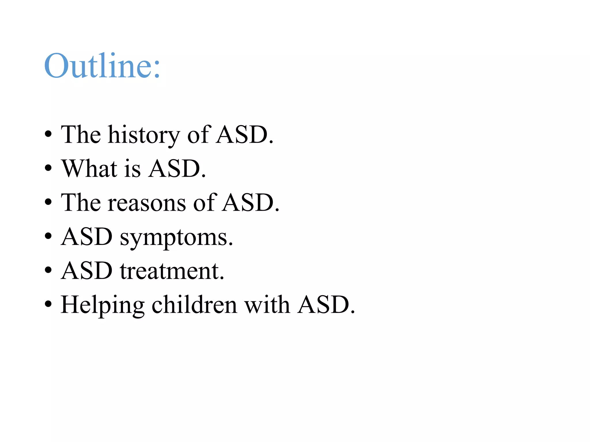 Autism Spectrum Disorder (ASD) Presentation | PPTX