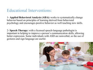 Autism Spectrum Disorder (ASD) Presentation | PPTX