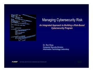 Management CyperSecurity Risk - Management CyperSecurity Risk | PPT