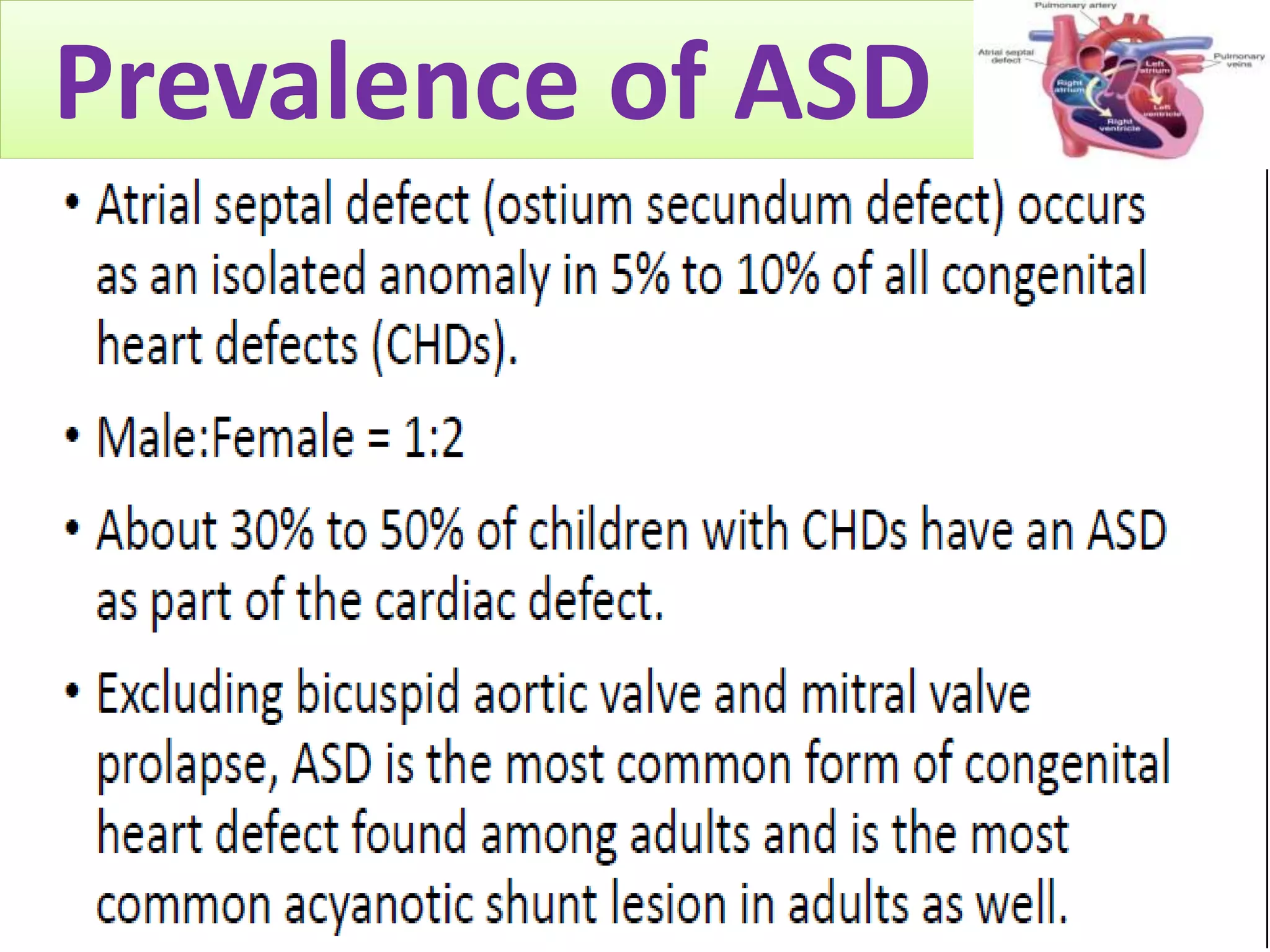 An approach to a patient with Atrial septal defect (ASD) | PPSX | Heart ...