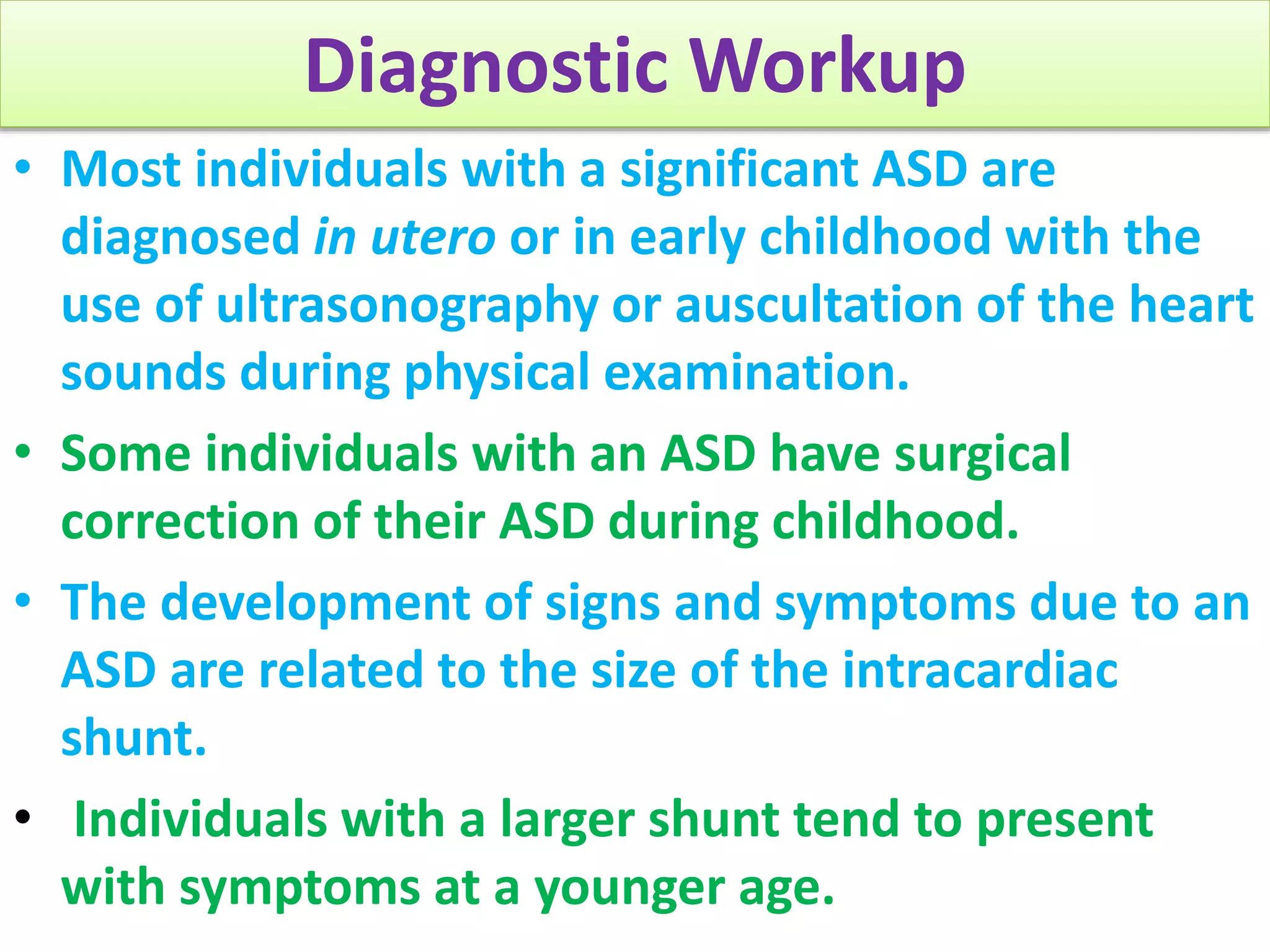 An approach to a patient with Atrial septal defect (ASD) | PPSX