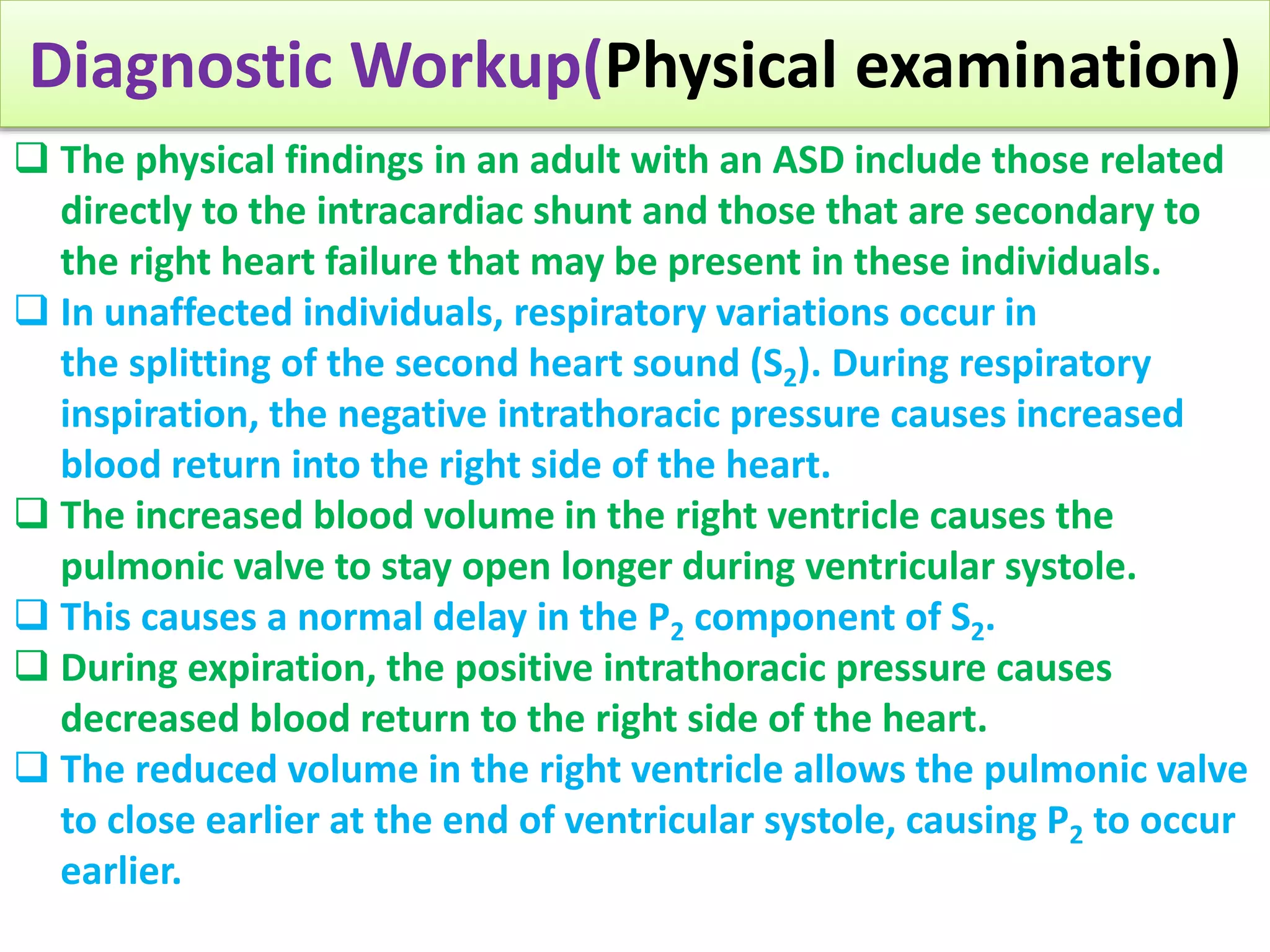An approach to a patient with Atrial septal defect (ASD) | PPSX