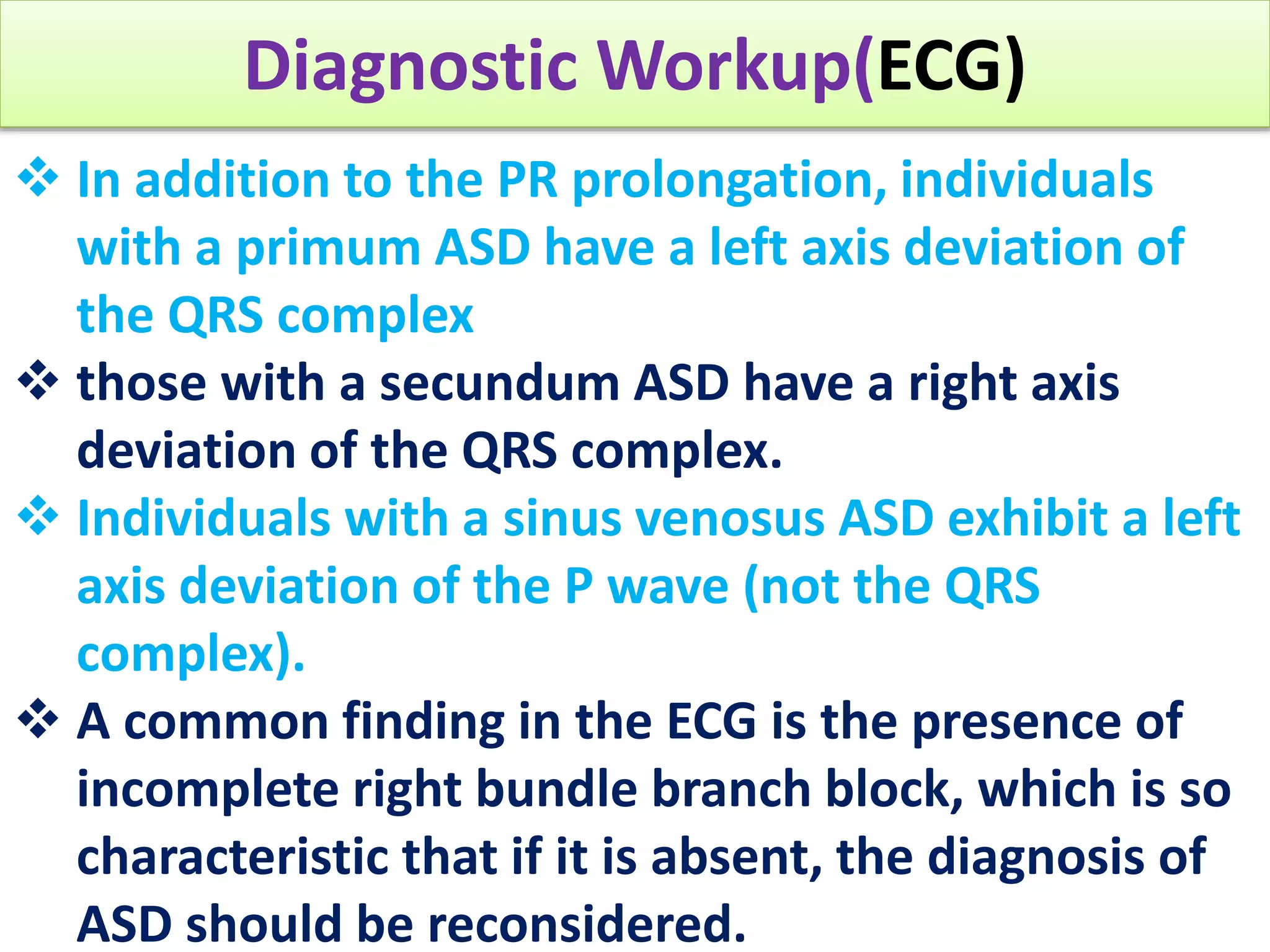 An approach to a patient with Atrial septal defect (ASD) | PPSX