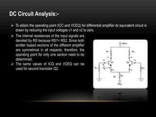 Dual Input Balanced Output diffrential amp by Ap | PPTX