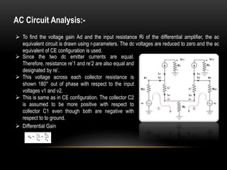 Dual Input Balanced Output diffrential amp by Ap | PPTX