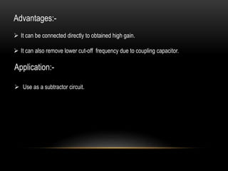 Dual Input Balanced Output diffrential amp by Ap | PPTX