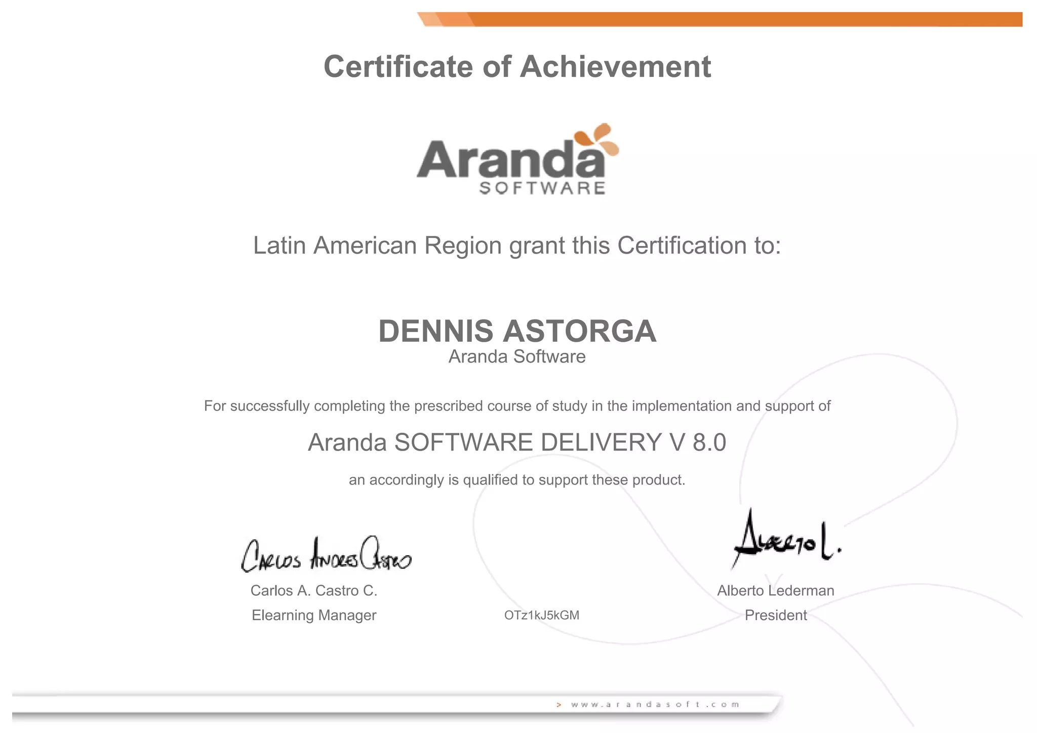ASD v80 Dennis Astorga - aranda software delivery v80 | PDF