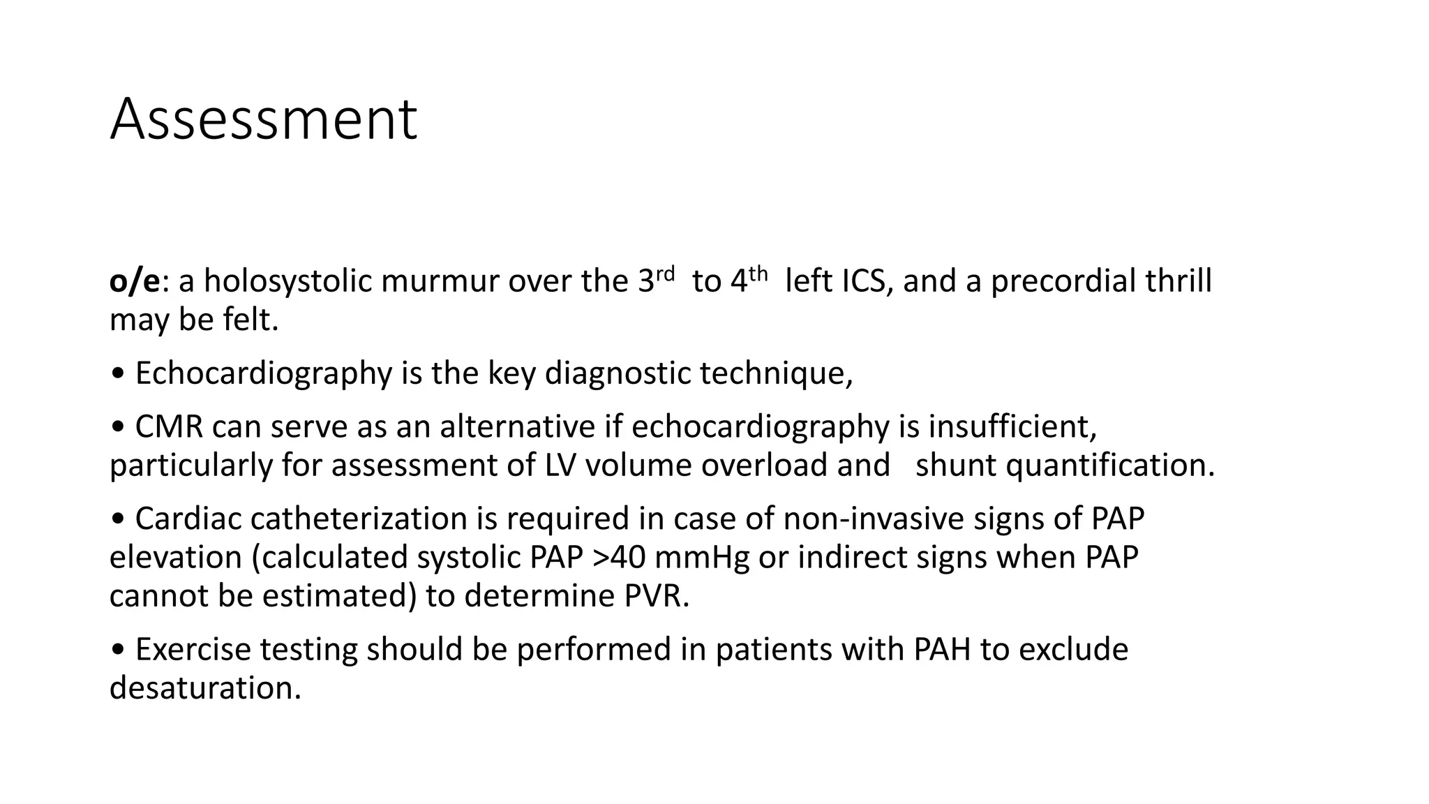 Atrial Septal Defects, Ventricular septal defects Assessment ...