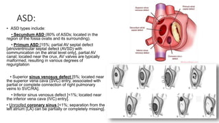 Atrial Septal Defects, Ventricular septal defects Assessment ...