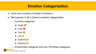 Data Augmentation for Improving Emotion Recognition in Software Engineering Communication | PPT