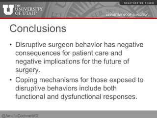 Effects of Disruptive Surgeons- ASE 2014 | PPTX