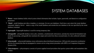 ASE DB architecture and database management | PPTX