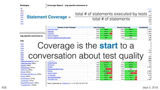A Large-Scale Study of Test Coverage Evolution | PPT