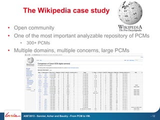 Product Comparison Matrix (PCM), Variability Modeling: The Wikipedia ...