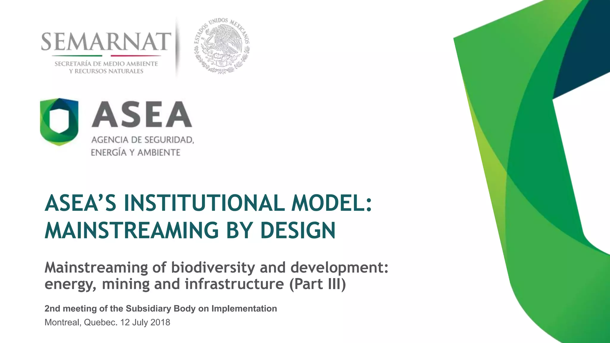 ASEA's Institutional Model: Mainstreaming By Design - Jimena Marvan ...