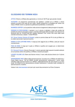 Asea compensation-plan ita | PDF