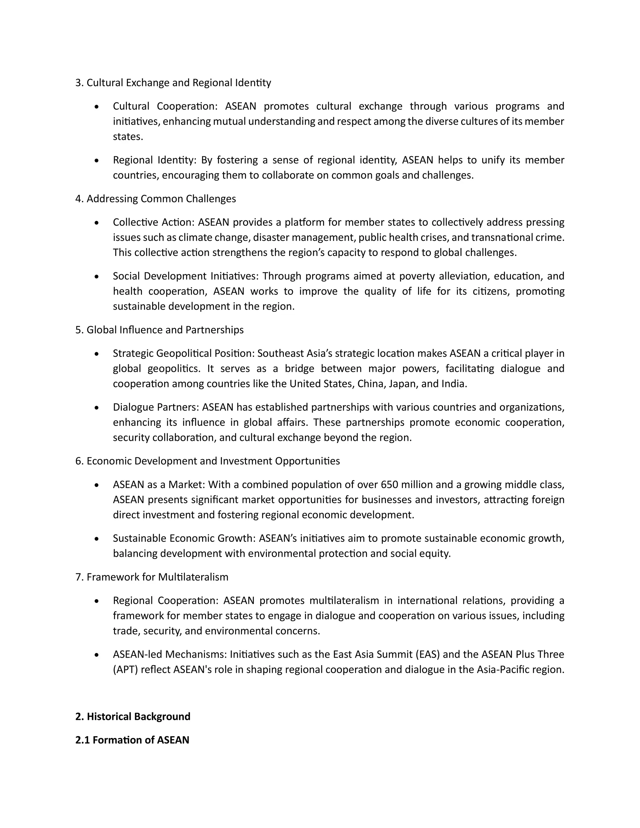 All about ASEAN Class 12 Political Science | PDF