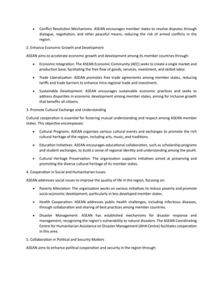 All about ASEAN Class 12 Political Science | PDF