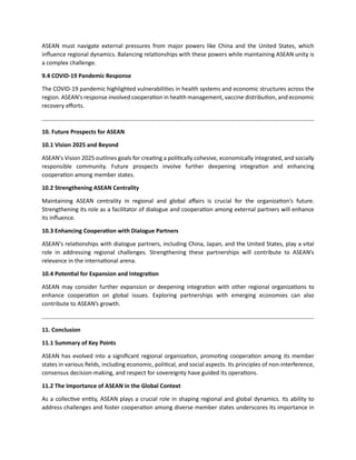 All about ASEAN Class 12 Political Science | PDF