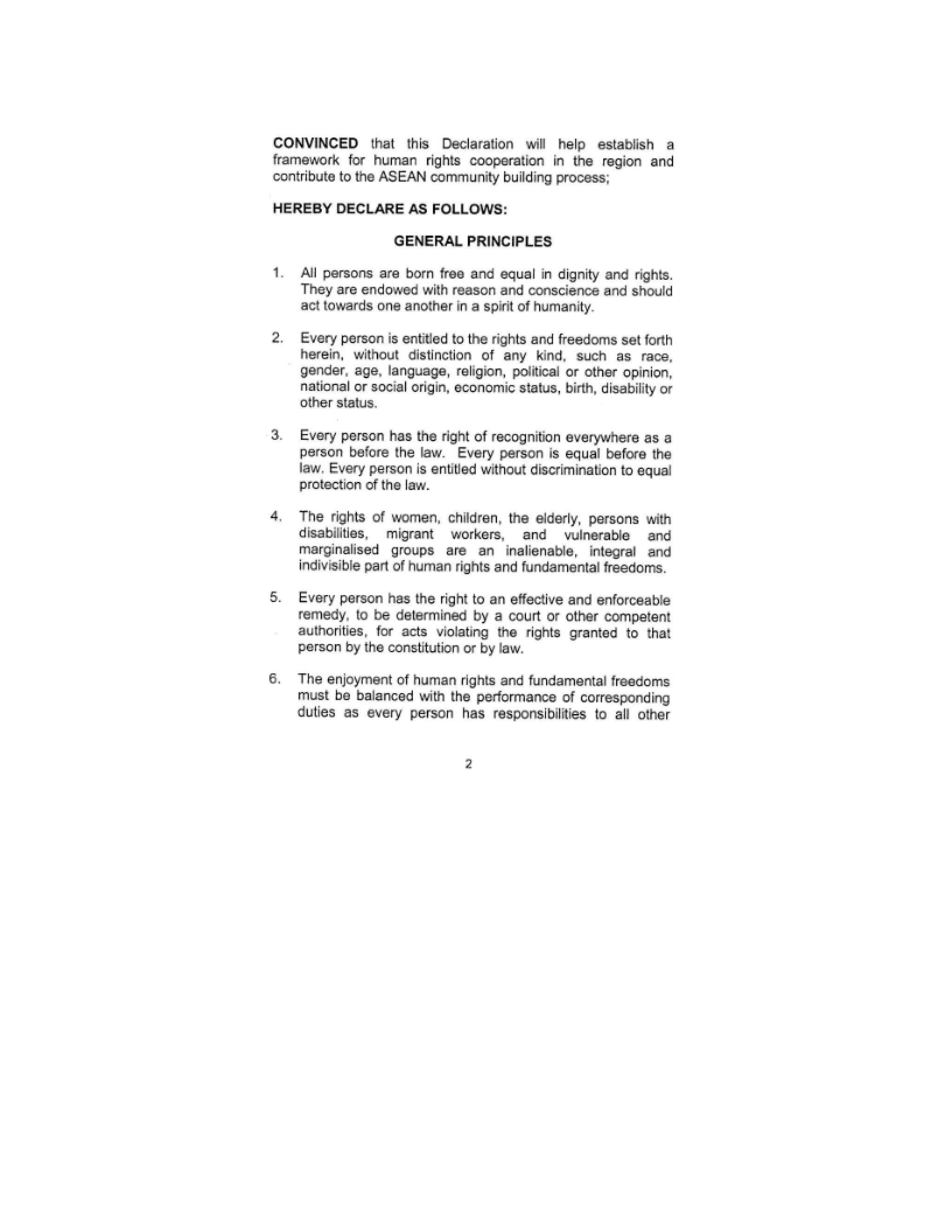 Asean human-rights-declaration | PDF