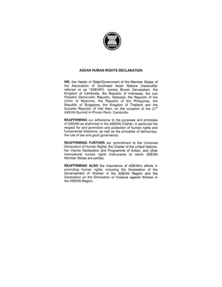 Asean human-rights-declaration | PDF